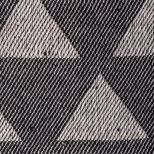 DII Mid-Century Modern Decorative Triangle Woven Throw, 50x60, Black