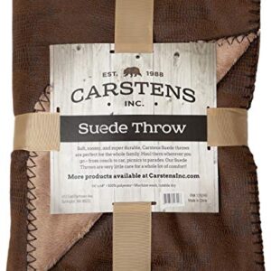 Carstens, INC Wyoming Faux Leather Throw Blanket, One Size, Brown