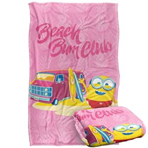 minions beach bum bob silky touch super soft throw blanket 36" x 58"