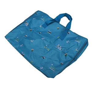 Extra Large Storage Bag,Foldable Portable Large Capacity House Moving Bags with Zippers & Carrying Handles for Moving Travelling College Dorm Camping(Blue Small House)