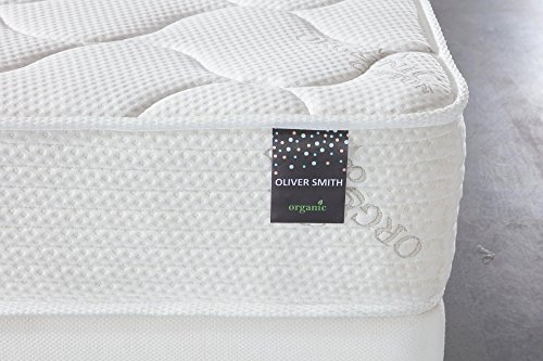 Smith & Oliver Cool Memory Foam & Pocket Spring Oliver Smith Organic 10 inch Mattress, Queen 2019, White