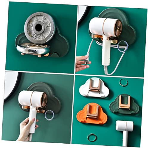 Homoyoyo 1pc Hair Dryer Rack Foldable Garment Rack Blow Dryer Stand Wall Mounted Clothing Rack Hairdryer Storage Rack Floating Dryer Holder Bathroom Hair Dryer Rack Abs Green No Punching