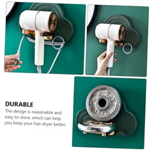 Homoyoyo 1pc Hair Dryer Rack Foldable Garment Rack Blow Dryer Stand Wall Mounted Clothing Rack Hairdryer Storage Rack Floating Dryer Holder Bathroom Hair Dryer Rack Abs Green No Punching