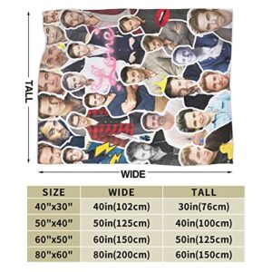 Blanket Chris Pine Soft and Comfortable Warm Fleece Blanket for Sofa, Office Bed car Camp Couch Cozy Plush Throw Blankets Beach Blankets