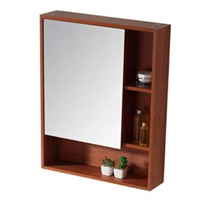 Fine Fixtures Surface Mount 24" Bathroom Medicine Cabinet, Walnut - Left Hand Door