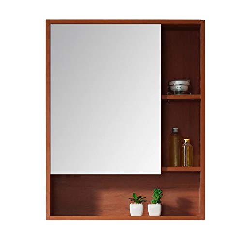 Fine Fixtures Surface Mount 24" Bathroom Medicine Cabinet, Walnut - Left Hand Door