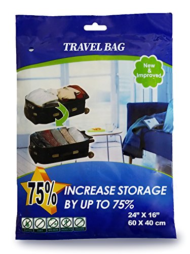 TravelLiteBags 10Pack Medium Size Rolling Space Saving Compression Storage Bags, 60cmX40cm