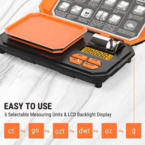 AccuWeight 257 Digital Pocket Scale, 300 g by 0.01 g Precision Gram Scale for Food Ounces and Grams, Small Portable Jewelry Scale with Counting and Calibration Functions for Weed, Powder, and Coffee