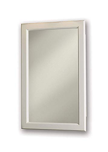 Jensen 8120 Framed Prairie Single-Door Recessed Medicine Cabinet, White