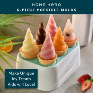 6 Pc Popsicles Molds - Popsicle Molds, Popsicle Holders for Kids, Ice Pop Mold, Popsicle Mold, Silicone Popsicle Molds, Popsicle Maker, Tiny Popsicle Molds Silicone BPA Free, Mini Popsicle Molds