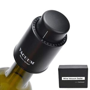 [2 pack]wine bottle stoppers,real vacuum wine stoppers,reusable wine preserver,wine corks keep fresh,best gifts for wine lovers for christmas gifts.