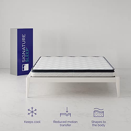 Signature Sleep Essential 6" EuroTop Gel Memory Foam and Innerspring Hybrid Mattress, Queen