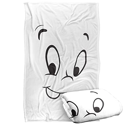 Casper The Friendly Ghost Face Officially Licensed Silky Touch Super Soft Throw Blanket 36" x 58"