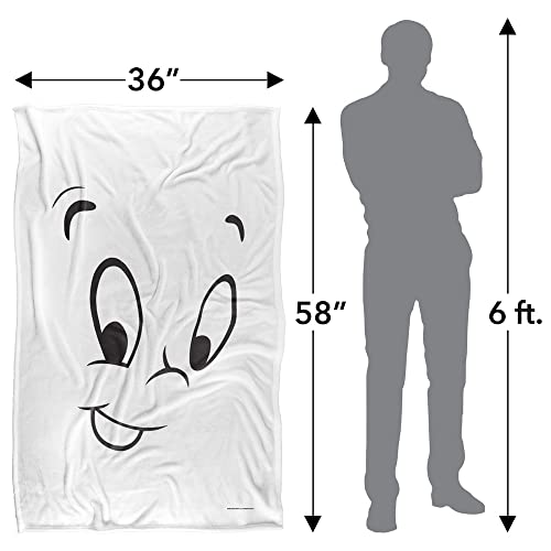 Casper The Friendly Ghost Face Officially Licensed Silky Touch Super Soft Throw Blanket 36" x 58"