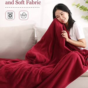 Electric Heated Blanket 62'' x 84'' Twin Size, 4 Heating Levels & 10 Hours Auto Off, Full Body Warming with Fast Heating & Machine Washable, Lightweight Cozy Soft Fleece for Home Use