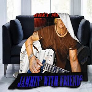 bret michaels jammin' with friends blanket ultra-soft micro fleece blanket for couch bed car warm throw blanket suitable for all season