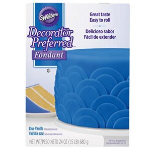 wilton decorator preferred blue fondant, 24 oz. fondant icing