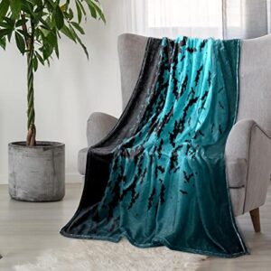 Lightweight Fleece Blanket for Sofa,Halloween Full Moon and Bats,Soft Blanket and Throw Blankets for Bed Couch