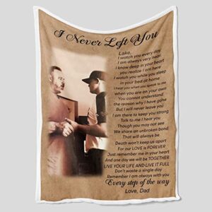 i never left you blanket, custom photo blanket, grandma blanket, grandpa blanket, family throw blanket, blankets for gift, memorial blanket throw size (50" x 60")