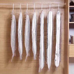 Hawtrytoa Hanging Vacuum Storage Bags, Hanging Vacuum Storage Bags for Clothes, Reusable Hanging Vacuum Storage Bags (3pcs,70 * 110cm)