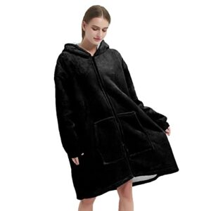 coloor fol black wearable blankets adult hoodie blanket women men big oversized hoodie sweatshirt