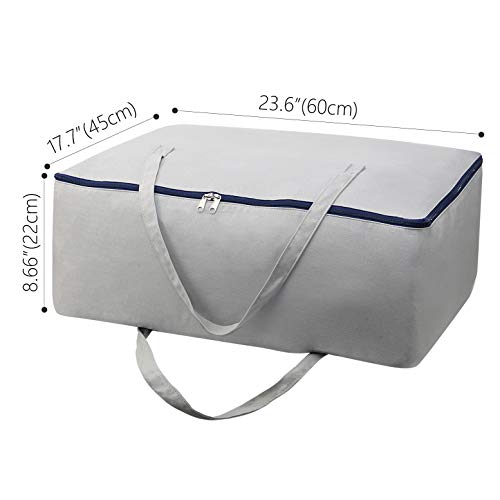 iwill CREATE PRO Breathable Canvas Soft Storage Bag with Handles, Light Gray, 3pcs