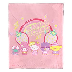 northwest sanrio hello kitty silk touch throw blanket, 50" x 60", fashion friends