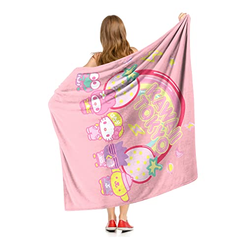 Northwest Sanrio Hello Kitty Silk Touch Throw Blanket, 50" x 60", Fashion Friends