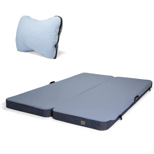 HEST Dually Wide and Standard Pillow Bundle - Standard Pillow, Packable Travel Pillow, 20" L x 26" W - Dually Wide Mattress, Sleeps Two, 72" L x 60" W