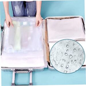 Calntshui Travel Waterproof Pouch Frosted Resealable Bag Plastic Zip-Lock Seal Clothes Bags for Clothes Garment School Trip