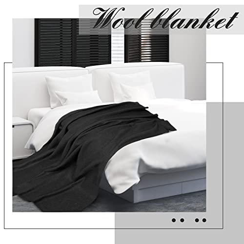 60 Pcs 50" x 60" Fleece Blanket Bulk Polar Black Throw Blankets Solid Polyester Microfiber Blankets Soft Cozy Blanket for Wedding Favors Pet Homeless Home Bed Sofa Office Travel Camping Outdoor