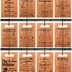 MY-ALVVAYS Wedding Gifts, Marriage gift, Mr and Mrs Gifts, Wedding Presents for Newlyweds, Recipe Cutting Board Gift, 7"x 11" -048