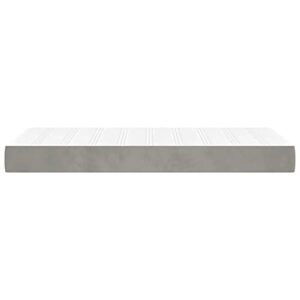 vidaXL Pocket Spring Bed Mattress Light Gray 39.4"x74.8"x7.9" Twin Velvet