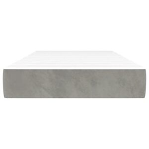 vidaXL Pocket Spring Bed Mattress Light Gray 39.4"x74.8"x7.9" Twin Velvet