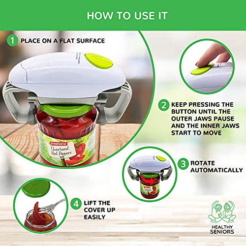 Healthy Seniors Electric Jar Opener for Seniors With Arthritis, Weak Or Rheumatoid Hands