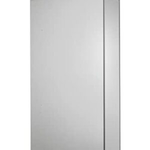 Croydex Mallard Single Door, Recessed or Surface Mount, Hang 'n' Lock Easy Installation Medicine Cabinet, 15W x 26H, Aluminum