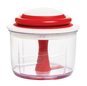 chef'n veggichop hand-powered food chopper, set of 1, cherry