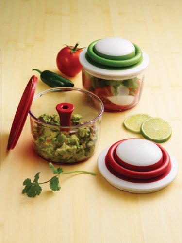 Chef'n VeggiChop Hand-Powered Food Chopper, Set of 1, Cherry