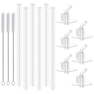 replacement straws for thermos funtainer bottle, straws stem set with cleaning brushes，safe to use for adult/children (6-pack)