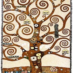 Pure Country Weavers Stoclet Frieze Blanket by Tree of Life - Gustav Klimt - Fine Art Gift Tapestry Throw Woven from Cotton - Made in The USA (72x54)