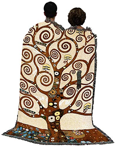 Pure Country Weavers Stoclet Frieze Blanket by Tree of Life - Gustav Klimt - Fine Art Gift Tapestry Throw Woven from Cotton - Made in The USA (72x54)