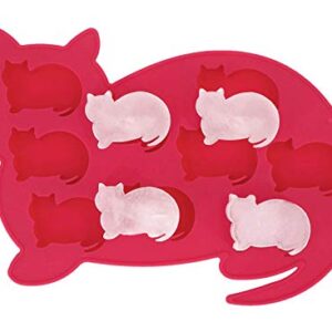 LYWOO Cat Shaped Silicone Ice Cube Molds and Tray, Pack of 2