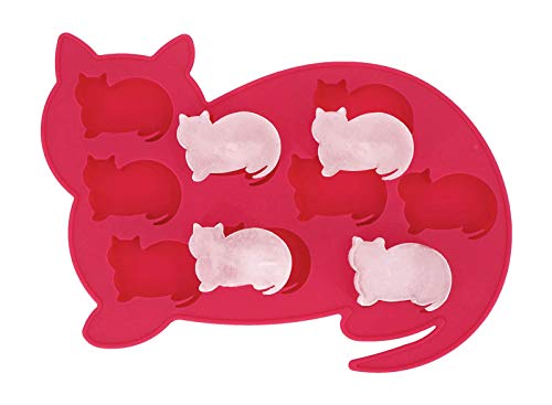 LYWOO Cat Shaped Silicone Ice Cube Molds and Tray, Pack of 2