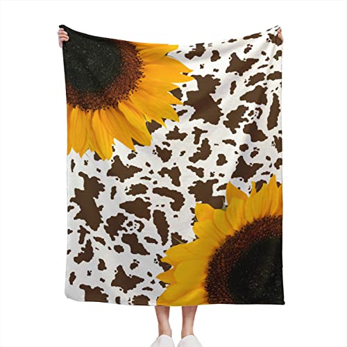 Sunflower Blanket Soft Warm Throw Blanket for Kids Adults Gift,Lightweight Cozy Luxury Flannel Blankets for Couch Bed Sofa 50"x40"