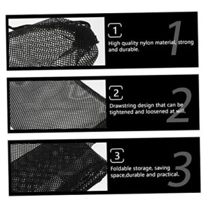 BESTOYARD 12 Pcs Golf Net Bag Linen Storage Bags Mesh Travel Organizer Bags Mesh Gift Bags with Drawstring Bags for Women Mesh Drawstring Pouches Drawstring Mesh Bag Nylon Black Golfs Bag