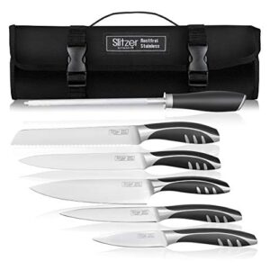 slitzer germany 7-piece chef's knife set, ergonomically designed, professional grade chef knives, great addition to any kitchen