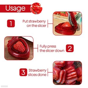 Strawberry Slicer Kitchen Gadget Fruit Cutter - Boiled Egg Slicer for Hard Boiled Eggs Slicer Stainless Steel Wire - Avocado Slicer Tool Tomato Slicer Stainless Steel Food Chopper Fruit Shape Cutters