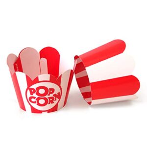 popcorn cupcake wrappers - red and white striped - cute circus party supplies and carnival decorations - movie night theme - easy set up for birthday parties and celebrations - set of 48