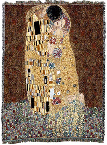 Pure Country Weavers The Kiss Blanket XL by Gustav Klimt - Fine Art Gift Tapestry Throw Woven from Cotton - Made in The USA (82x62)