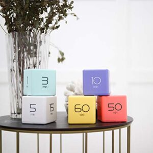 mooas Cube Timer, Time Management, Kitchen Timer, Kids Timer, Workout Timer, Timer for Studying, Cooking (White)